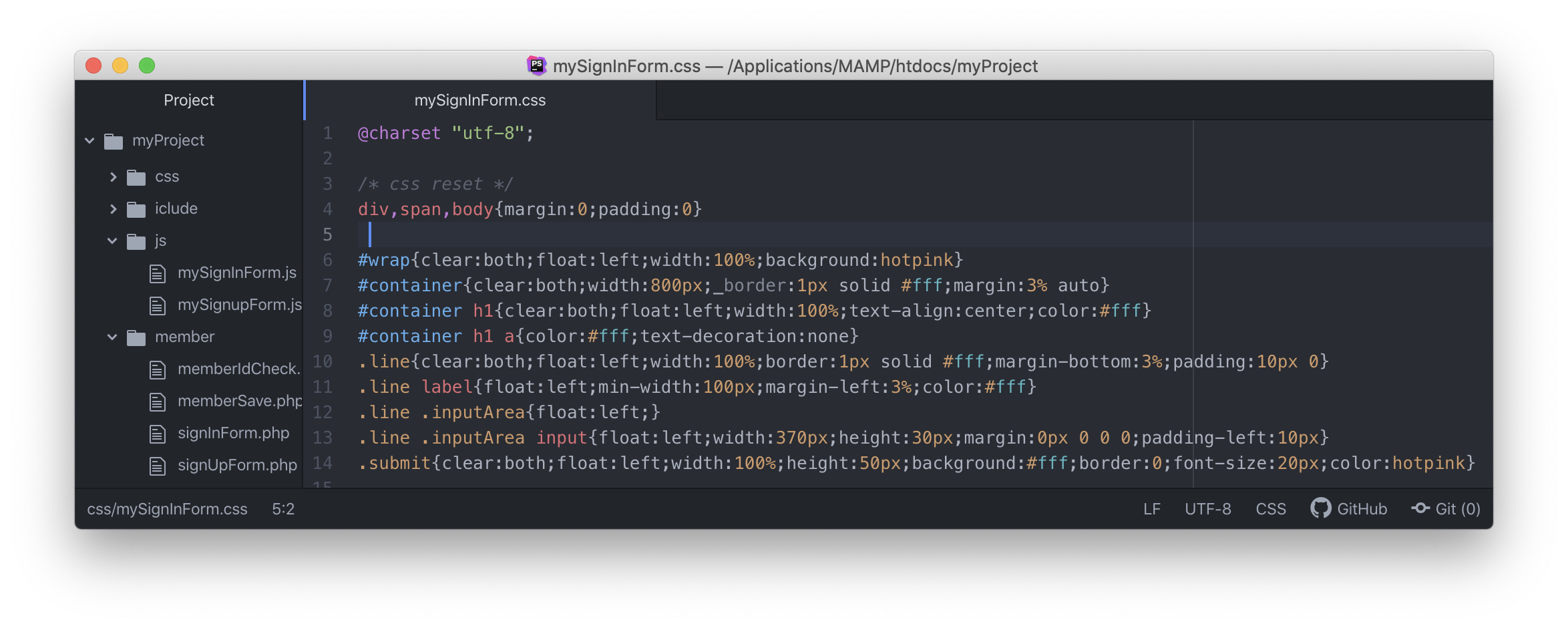 Php Project Signin Form Getting Started With Php Coreasur